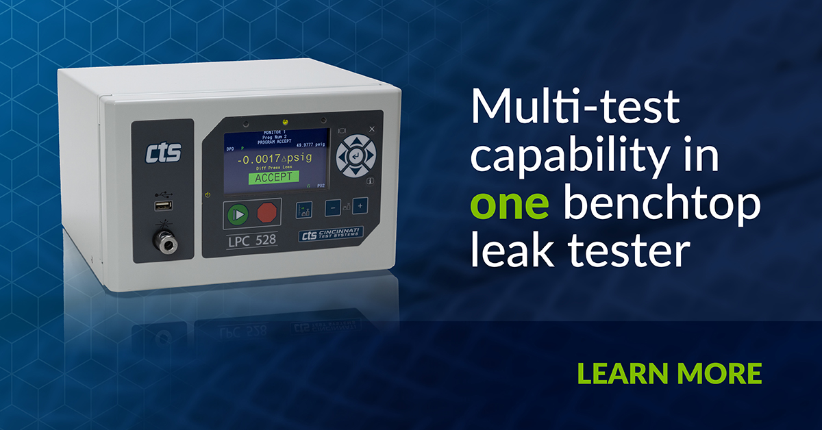 Sentinel LPC 528 | Benchtop Pressure and Flow Leak Tester